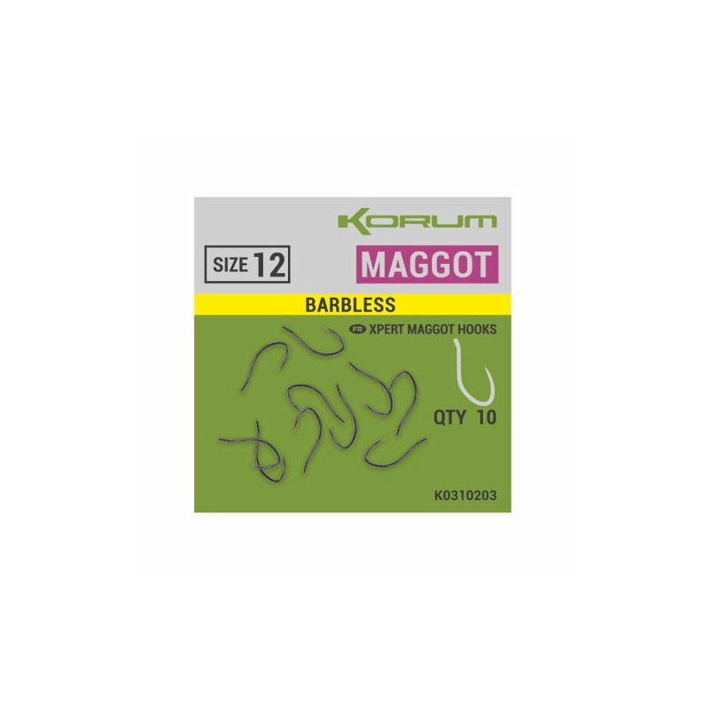 Korum Xpert Maggot Hook Barbless
